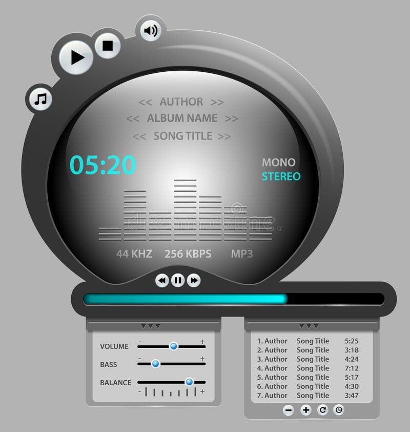 Audio Player Gadget Illustration Stock Illustration - Illustration of ...
