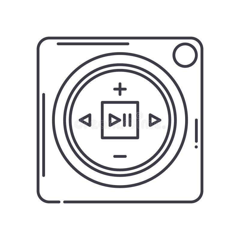 Audio Player Icon, Linear Isolated Illustration, Thin Line Vector, Web ...