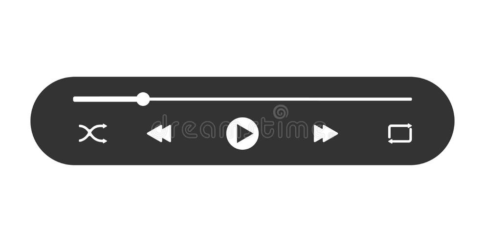 Audio Player Interface for Mobile App with Buttons and Loading Progress ...