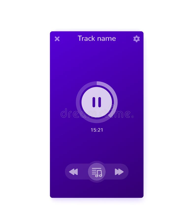 Audio Player Interface, Mobile App Ui Design Stock Vector ... Audio Player Interface, Mobile App Ui Design Stock Vector ...