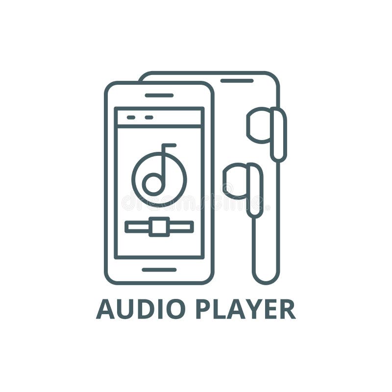 Audio Player Line Icon Concept. Audio Player Vector Linear Illustration ...