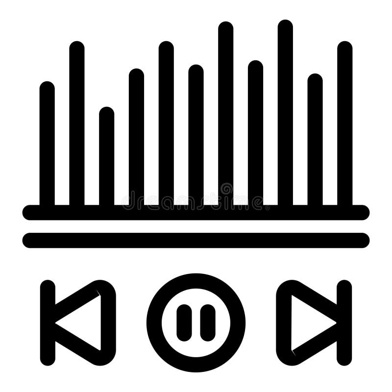 Audio Player Showing Sound Wave Playing Music Stock Illustration ...