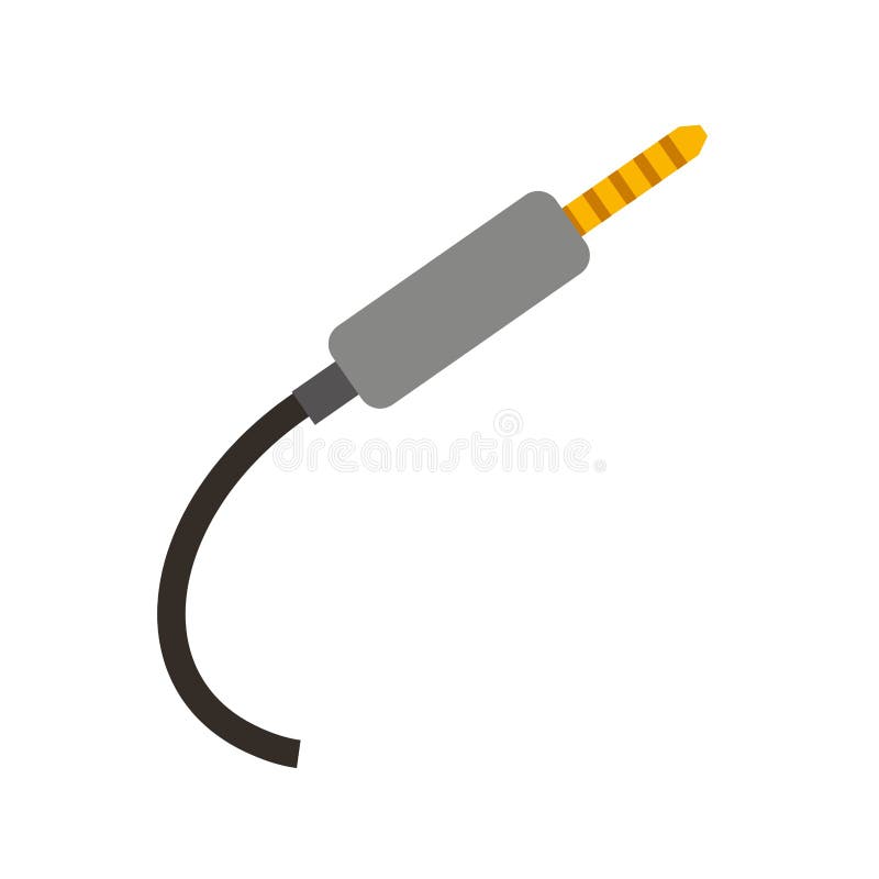 Audio plug connector icon stock vector. Illustration of connect - 81063995