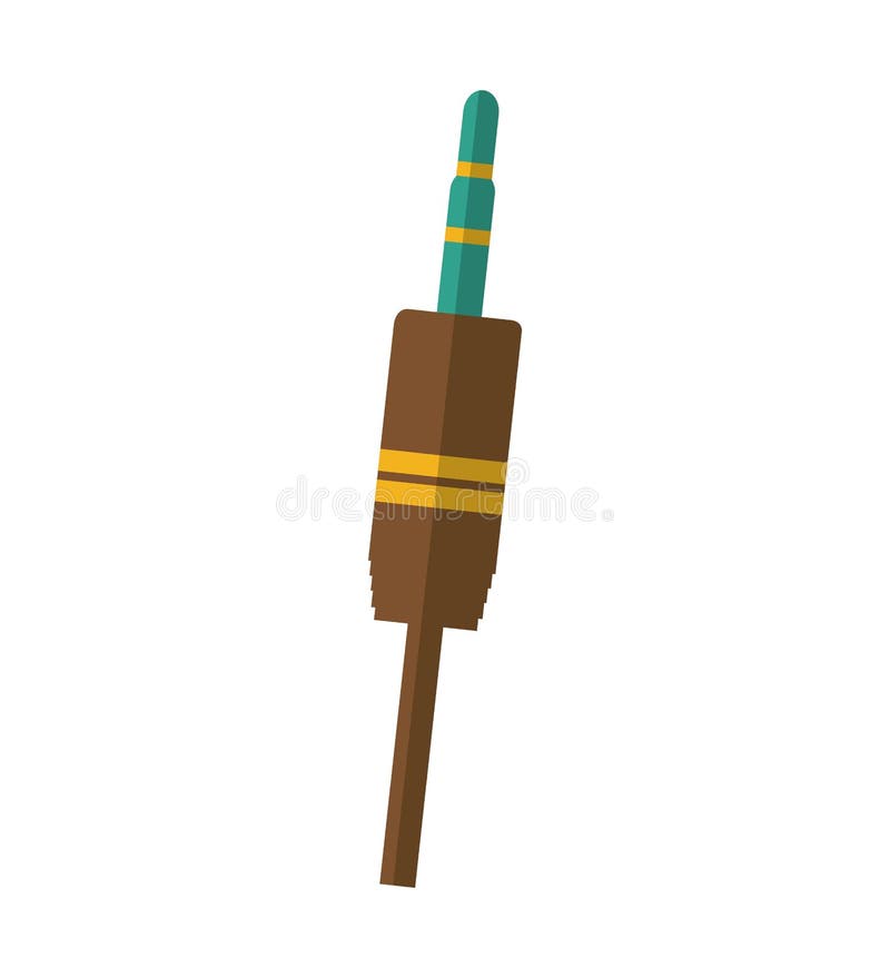 Audio plug connector icon stock vector. Illustration of connector ...