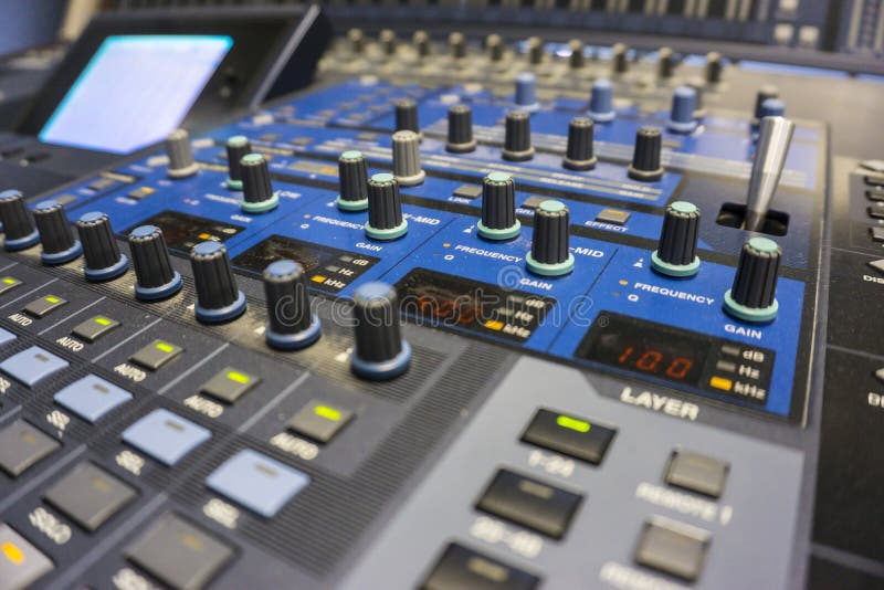 Audio Production Switcher of Television Broadcast Stock Image - Image ...