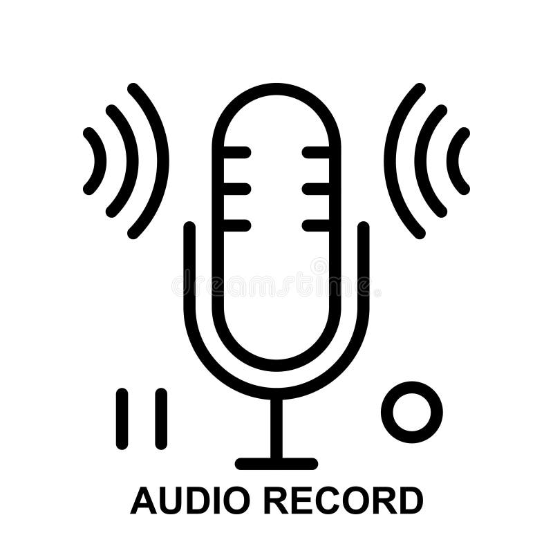 Audio recorder icon stock illustration. Illustration of digital - 101035488
