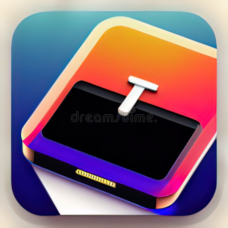 Audio Recorder Software App Style Icon. Generative AI. Stock ...