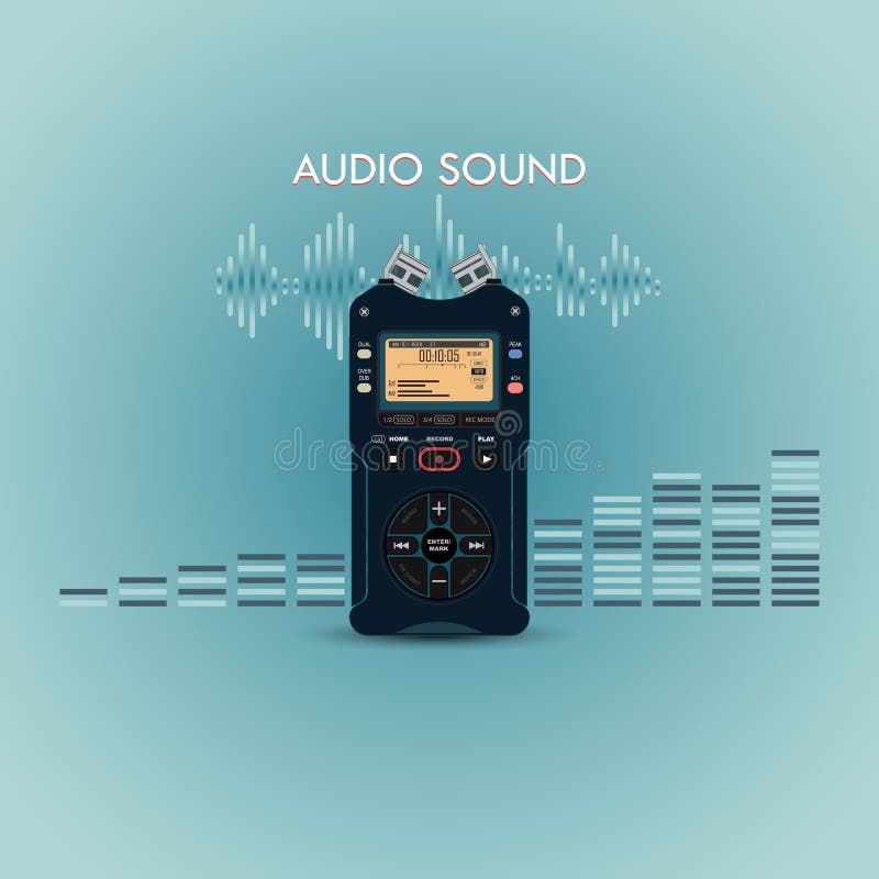 Audio Recorder Sound stock vector. Illustration of multimedia - 116539190