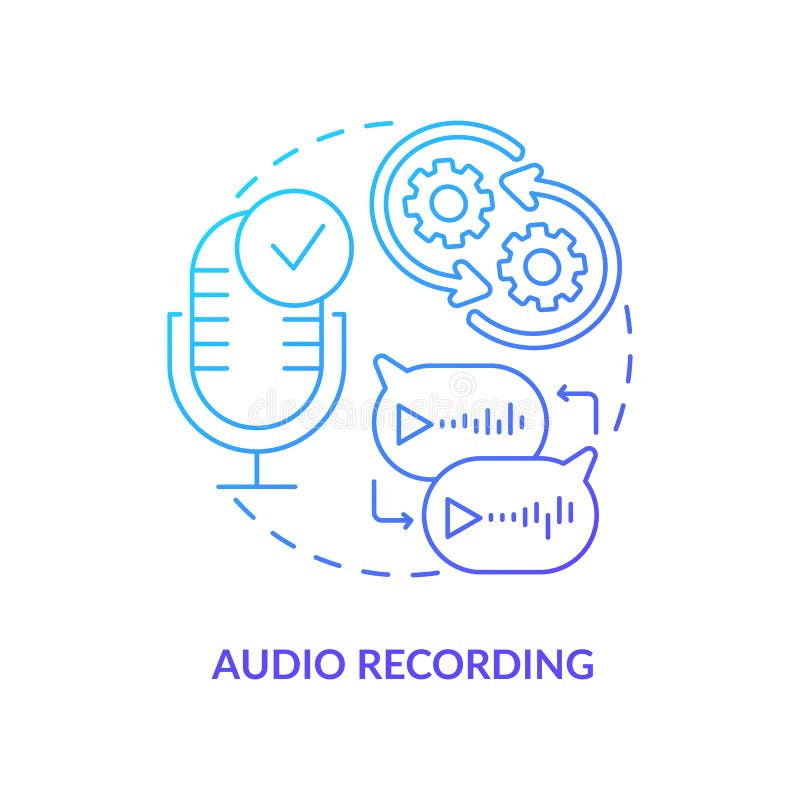 Audio Recording Vector Blue Microphone Symbol Icon Stock Vector ...