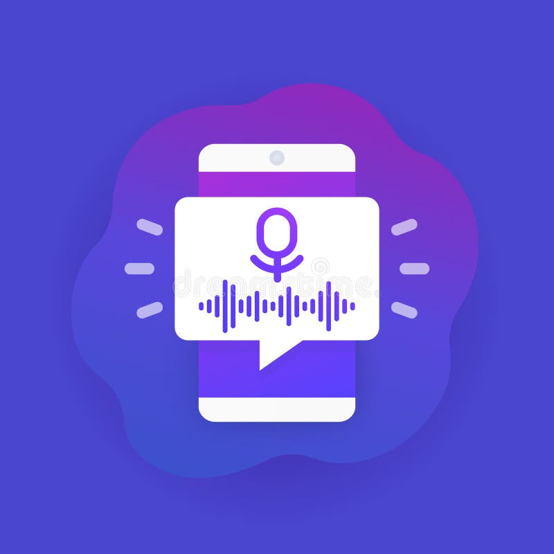 Audio Recording with a Smart Phone Vector Icon Stock Vector ...