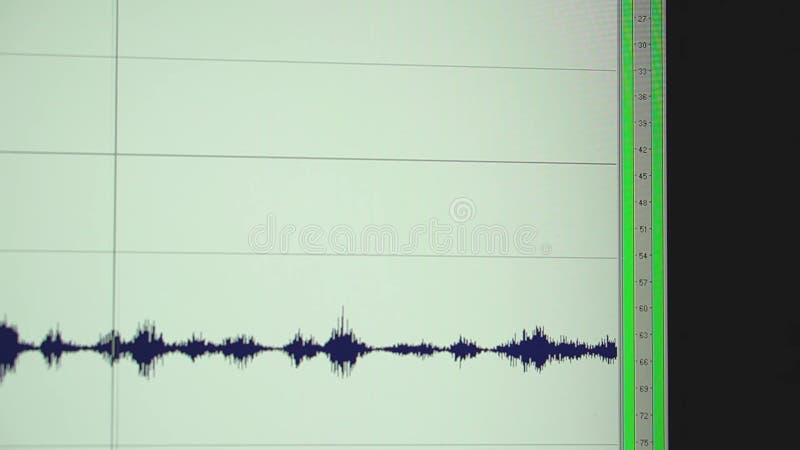 Digital Waveform on Screen, Music Background. Recording Concept ...