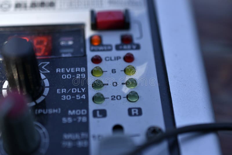 Audio Remote Mixer with Amplifier and Wires Stock Image - Image of ...