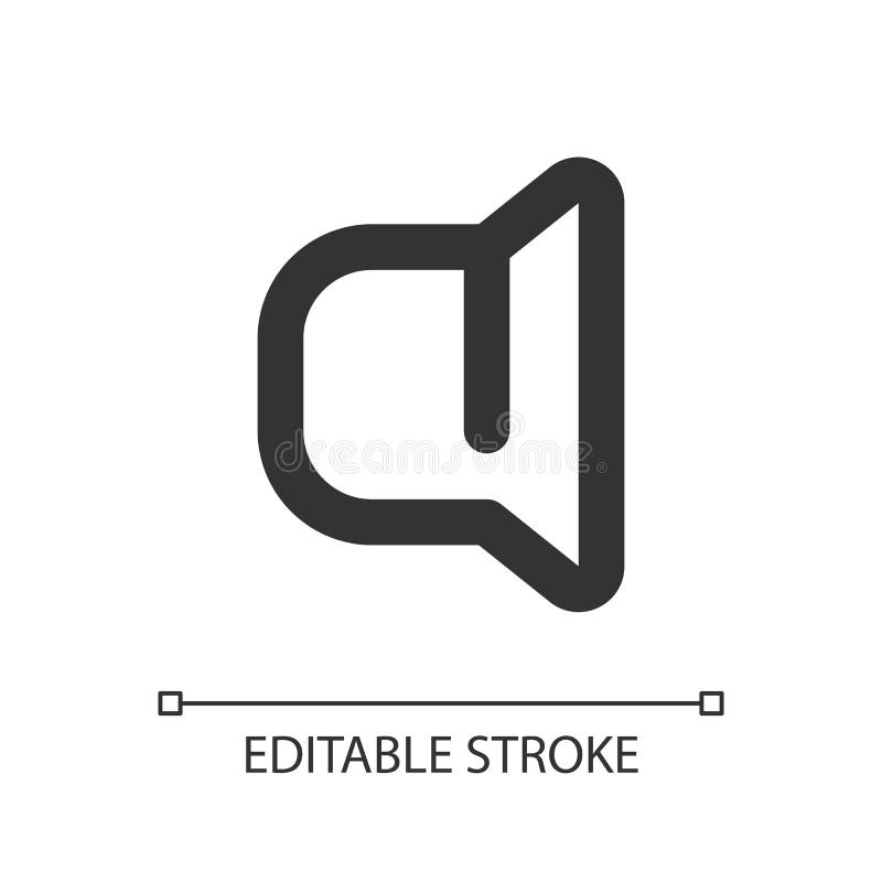 Audio Settings Pixel Perfect Linear Ui Icon Stock Vector - Illustration ...