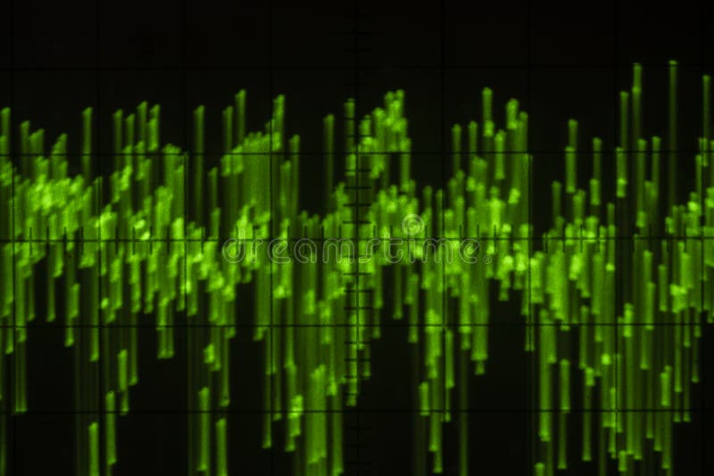 Audio Signal on Oscilloscope Screen. Communication and Electronics ...
