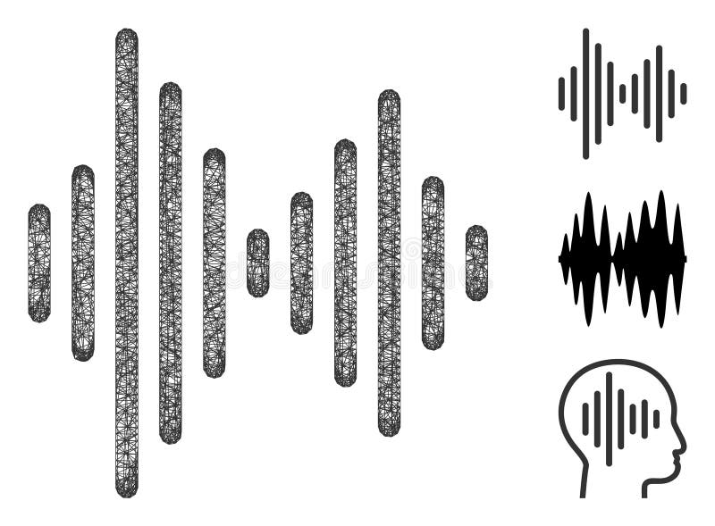 Audio Signal Polygonal Web Vector Mesh Illustration Stock Illustration ...