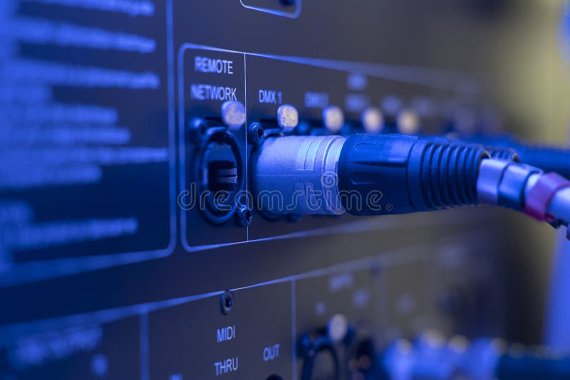 Audio Snake and Stage Box with Xlr Cables and Jacks Stock Photo - Image ...