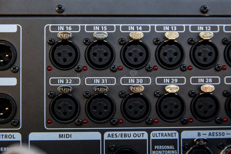 Audio Snake and Stage Box with Xlr Cables and Jacks at a Live Event ...