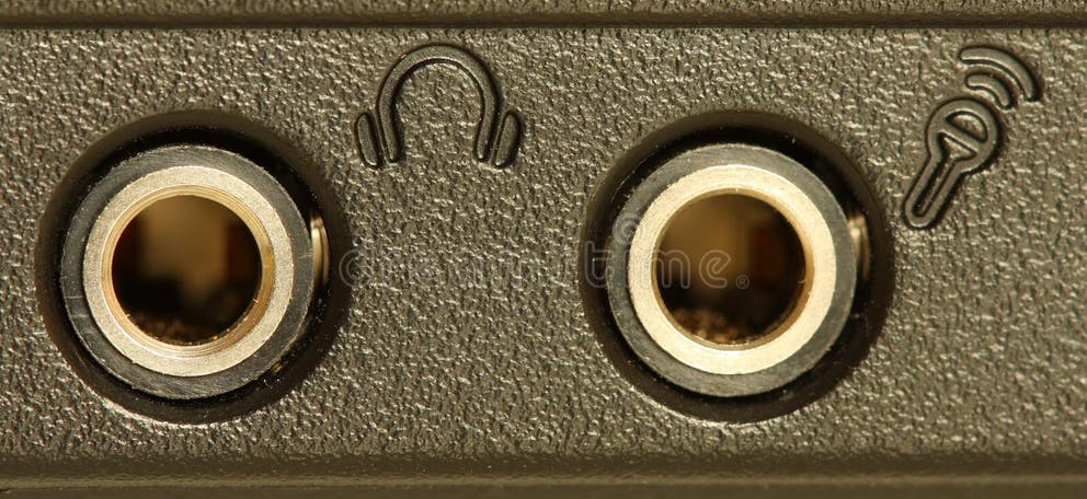 Audio sockets stock photo. Image of laptop, portable - 11521326