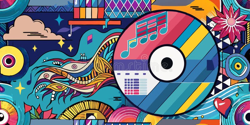 Audio Song CD Cover Page Design Stock Illustration - Illustration of ...