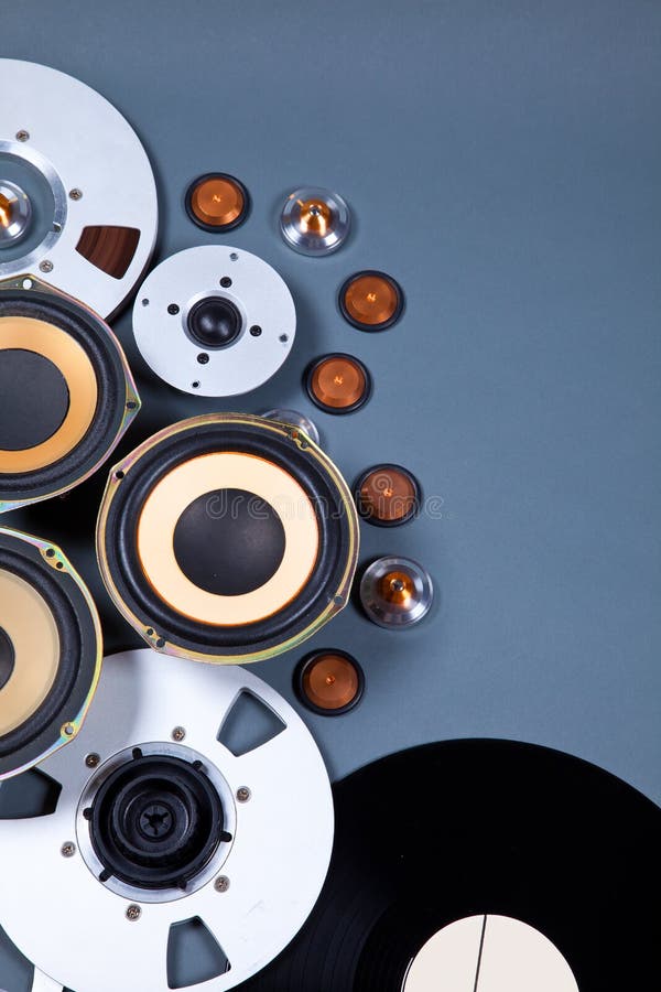 Audio Sound Media Objects Collection Set Stock Image - Image of media ...