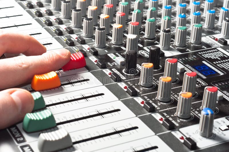 Audio sound mixer stock image. Image of colorful, media - 18853251