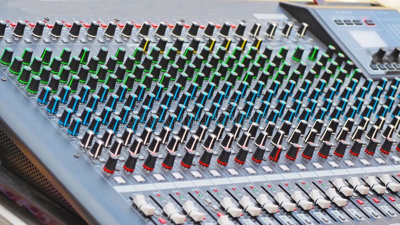 Audio Sound Mixer and Amplifier Equipment Stock Photo - Image of ...