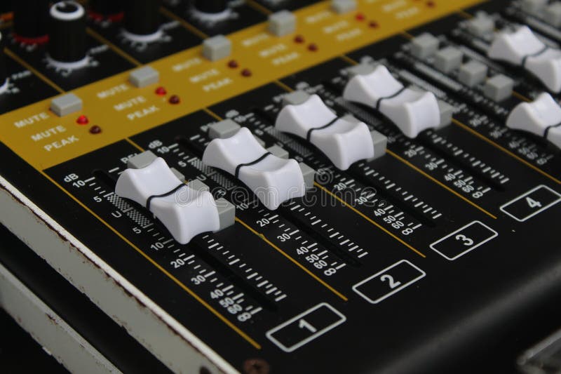 Audio Sound Mixer Analog at the Sound Control Room Stock Photo - Image ...