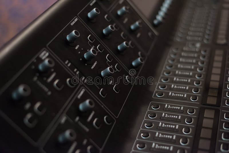 Audio Sound Mixer Console. Audio Mixer, Music Equipment. Broadcasting ...