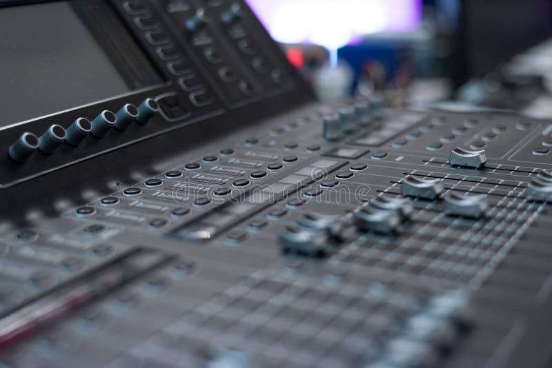 Audio Sound Mixer Console. Audio Mixer, Music Equipment. Broadcasting ...