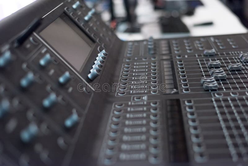 Audio Sound Mixer Console. Audio Mixer, Music Equipment. Broadcasting ...
