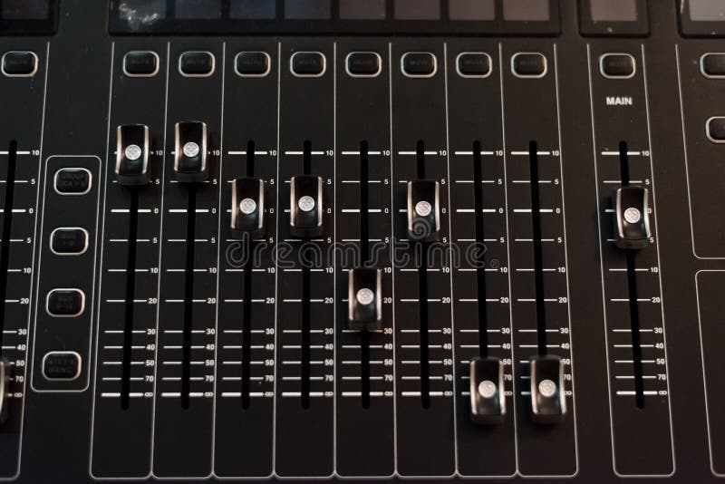 Audio Sound Mixer Console. Audio Mixer, Music Equipment. Broadcasting ...