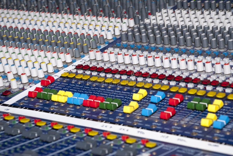 Audio Sound Mixer stock photo. Image of fader, acoustic - 53069788