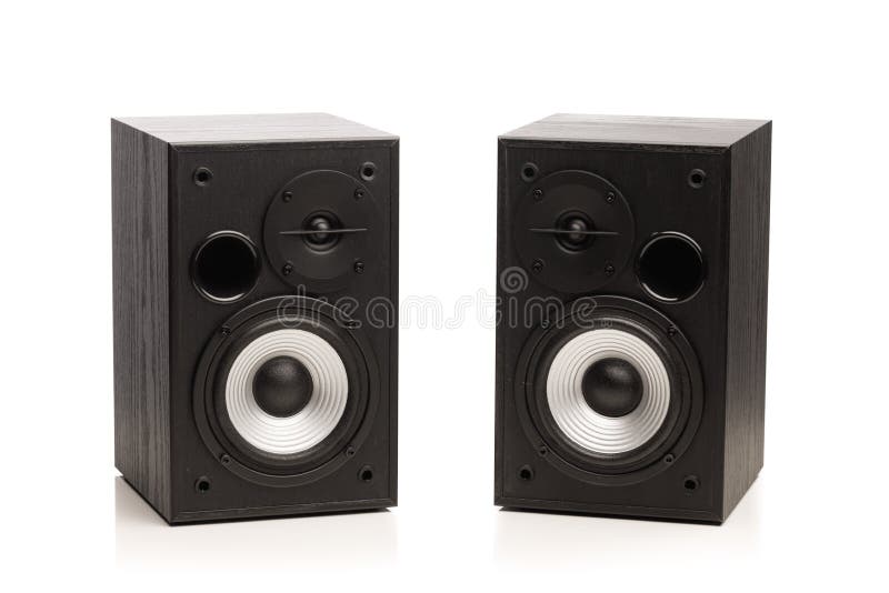 Audio Sound Speakers, Isolated on White Stock Photo - Image of close ...