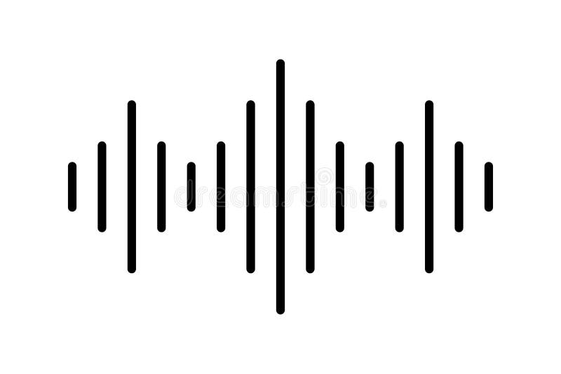 Audio or Sound Vector Icon. Digital Sound Wave Icon or Sign. Equalizer ...