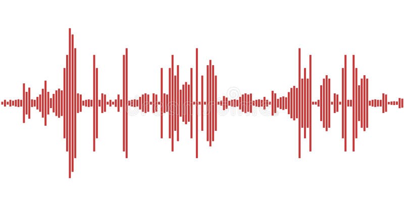 Red Sound Wave Illustration Stock Vector - Illustration of background ...