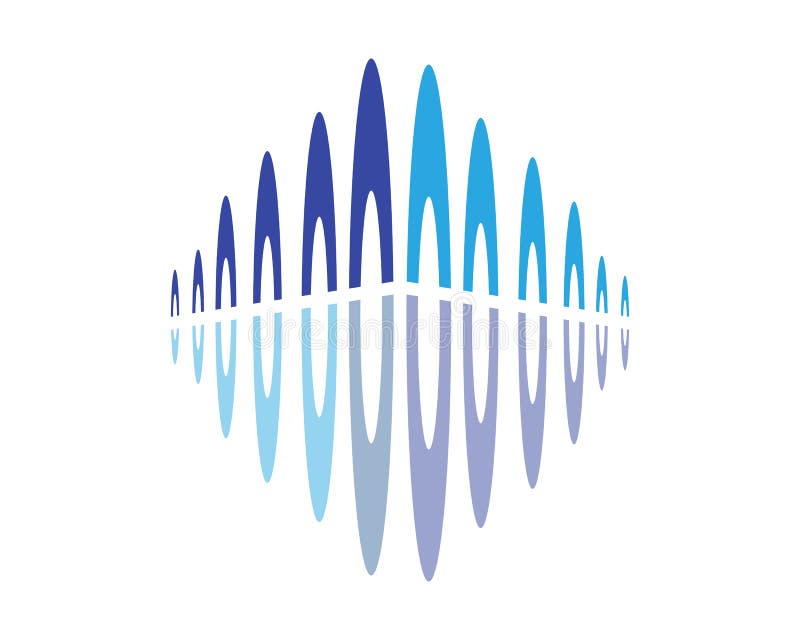 Audio Sound Wave Logo Template Illustration Vector Design Stock ...