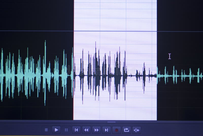 Audio Sound Wave Studio Editing Stock Photo - Image of recorder, sound ...