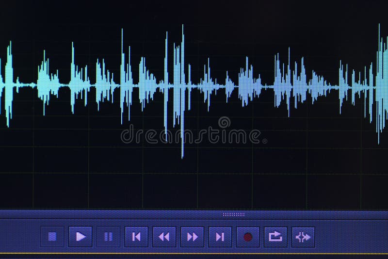 Audio Sound Wave Studio Editing Stock Image - Image of electronic ...