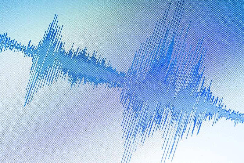 Audio Sound Wave Studio Editing Stock Photo - Image of frequency ...