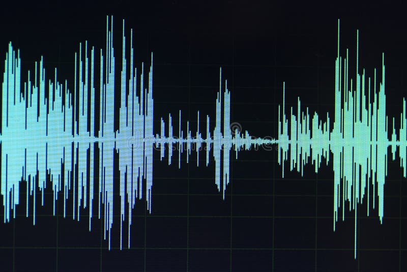 Audio Sound Wave Studio Editing Stock Illustration - Illustration of ...