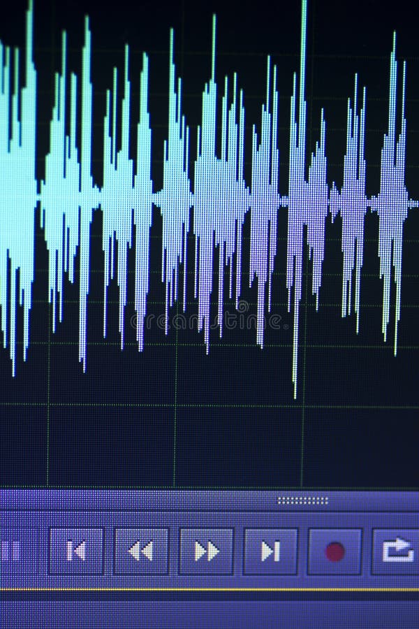 Audio Sound Wave Studio Editing Stock Illustration - Illustration of ...