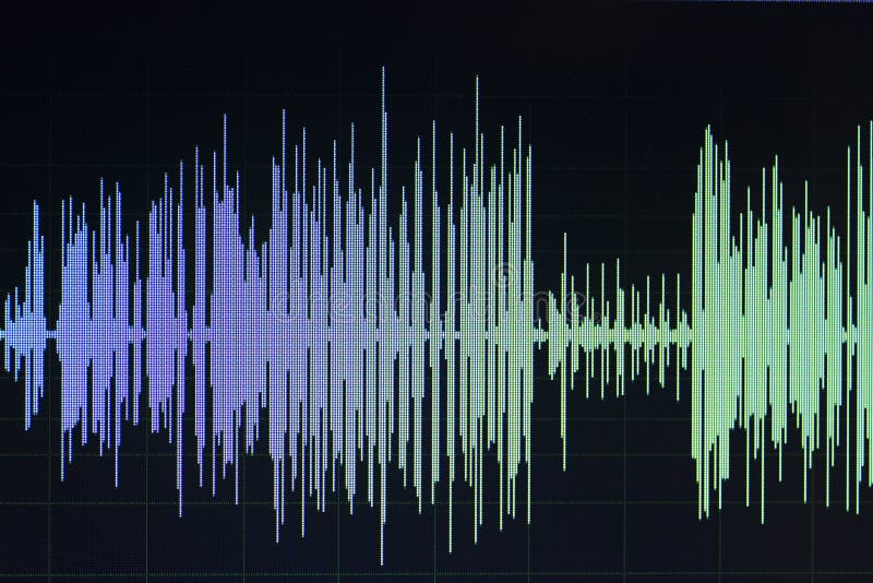 Audio Sound Wave Studio Editing Stock Illustration - Illustration of ...
