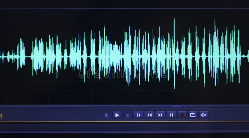 Audio Sound Wave Studio Editing Stock Image - Image of computer, record ...