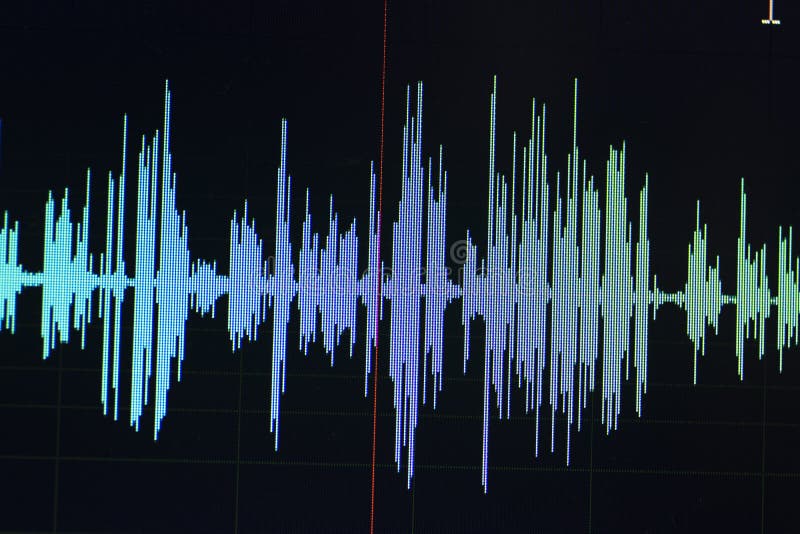 Audio Sound Wave Studio Editing Stock Image - Image of graph, audio ...