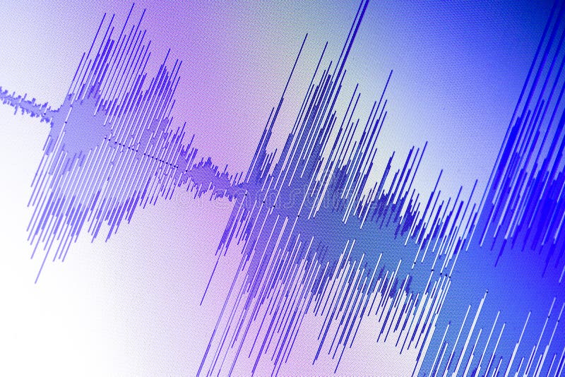 Audio Sound Wave Studio Editing Stock Photo - Image of musical, display ...