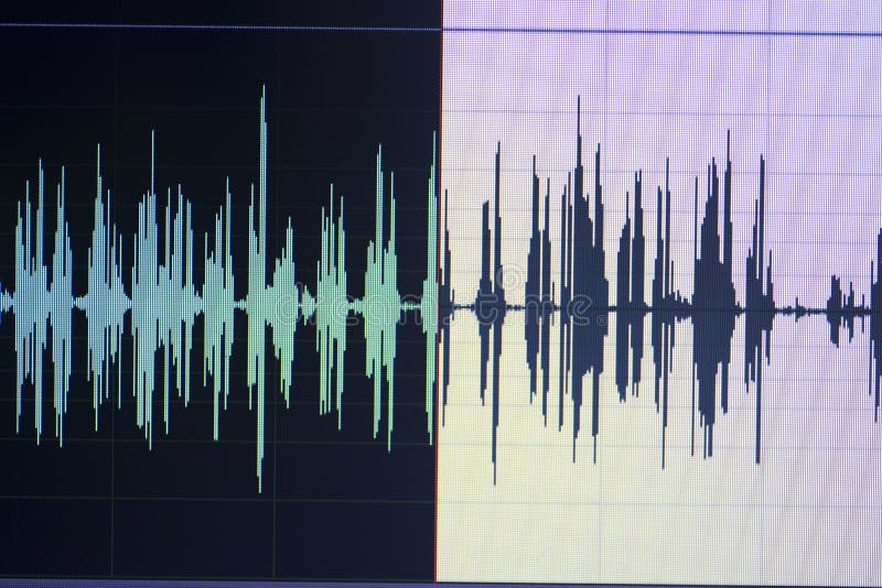 Audio Sound Wave Studio Editing Stock Image - Image of design, pattern ...