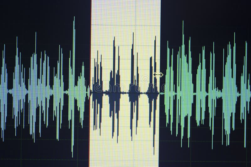 Audio Sound Wave Studio Editing Stock Illustration - Illustration of ...