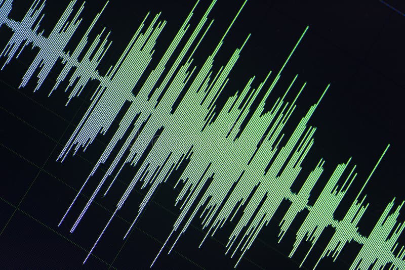 Audio Sound Wave Studio Editing Stock Illustration - Illustration of ...
