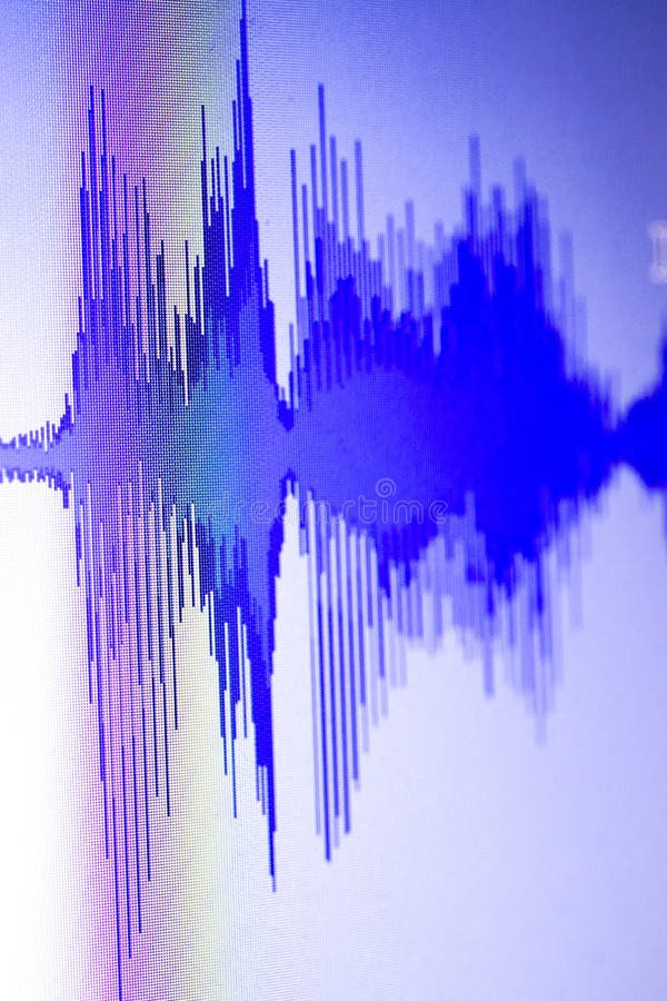 Audio Sound Wave Studio Editing Stock Image - Image of computer ...