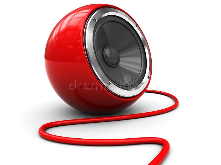 3d Audio Red Speaker Stock Illustrations – 2,533 3d Audio Red Speaker ...